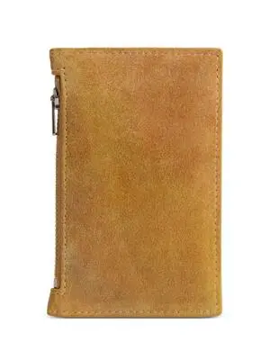 YU MEI Frank Zip-fastening Suede Wallet - Brown