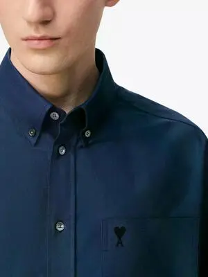 Ami De Coeur Logo-embroidered Shirt - Blue