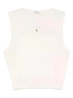 Sandro Logo-plaque Tank Top - Neutrals