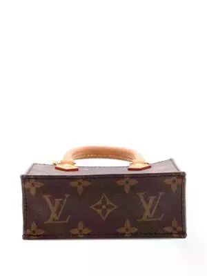 LOUIS VUITTON Petit Sac Plat Monogram Canvas Crossbody Bag - Brown