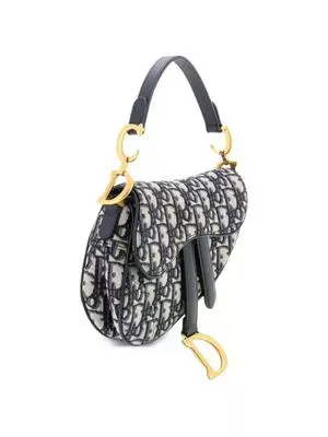 Dior Saddle Handbag Oblique Canvas Mini Shoulder Bag - Blue
