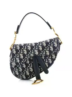 Dior Saddle Handbag Oblique Canvas Mini Shoulder Bag - Blue
