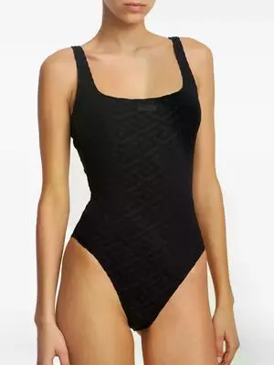 Versace Logo-pattern Swimsuit