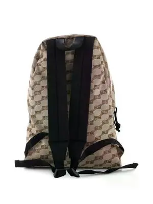 Balenciaga Signature Bb Logo Canvas Backpack