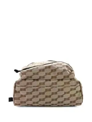 Balenciaga Signature Bb Logo Canvas Backpack
