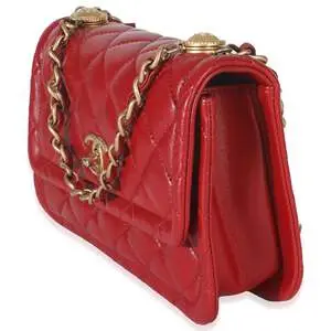 Chanel Quilted Puffy Calfskin Twist Your Buttons Flap Bag
