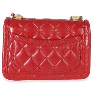 Chanel Quilted Puffy Calfskin Twist Your Buttons Flap Bag