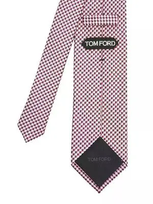 TOM FORD Patterned Neck Tie - Pink