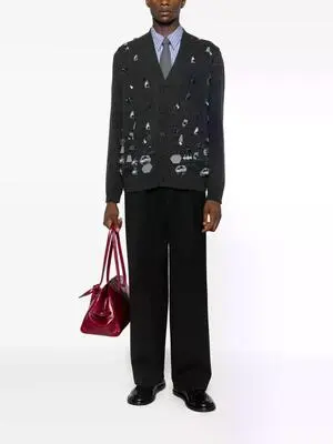 Fendi Crystal-embellished Button-up Cardigan