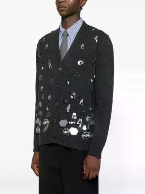 Fendi Crystal-embellished Button-up Cardigan