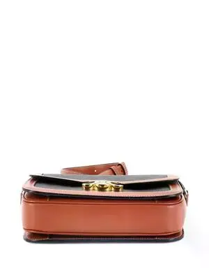 Celine Triomphe Coated Canvas Medium Shoulder Bag - Brown