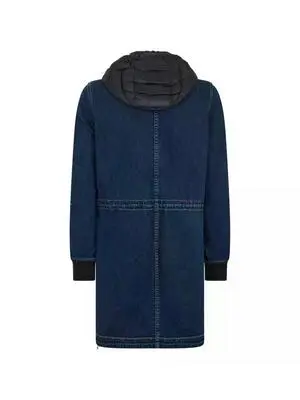 MOORER Hooded Zip-up Denim Coat