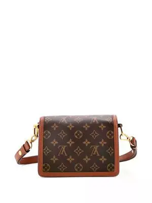 LOUIS VUITTON Dauphine Reverse Monogram Canvas Mini Crossbody Bag - Brown