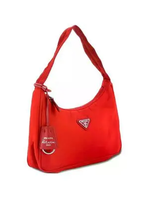 Prada Re-edition 2000 Tessuto Mini Hobo Bag - Red