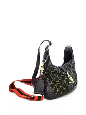 Gucci Jackie 1961 Gg Denim Small Hobo Bag - Black