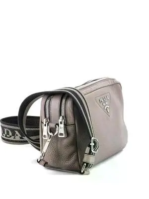 Prada Silver Tone Cross Body Bags