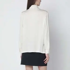 Max Mara Silk Charmeuse Blouse - Beige