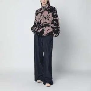 Dries Van Noten Jacket With Floral Jacquard Texture - Black