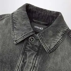 Versace Denim Blouson Jacket - Grey