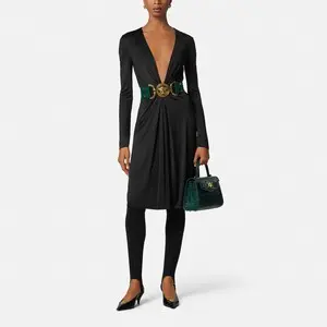 Versace Viscose Jersey Midi Dress