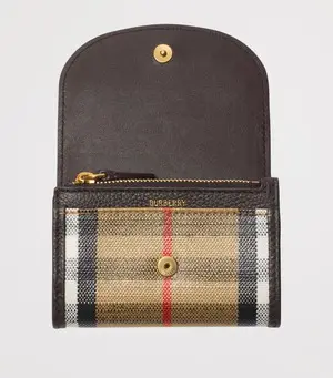 Burberry Check Coin Wallet - Beige