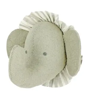 FIONA WALKER Mini Organic Wool Elphant Head Decoration