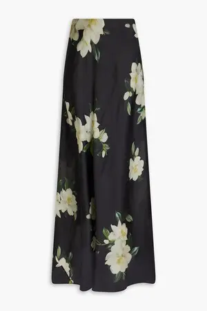 Black Floral Maxi Skirts