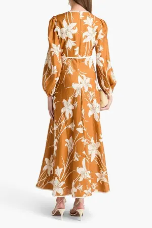 Zimmermann Floral-print Linen Maxi Dress