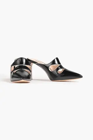 Casadei Cutout Leather Mules
