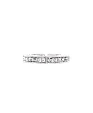 CARTIER Flat C Diamond Ring 18k Gold