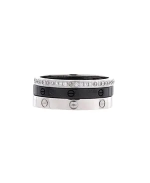 CARTIER Love Band 3 Ring Set - White