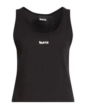 DISCLAIMER Tank Top In Cotton - Black