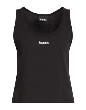 DISCLAIMER Tank Top In Cotton - Black