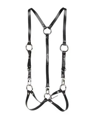 VIVIENNE WESTWOOD Leather Harness Belt With Appliqués - Black