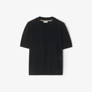 Burberry Cashmere Blend Knit Top - Black