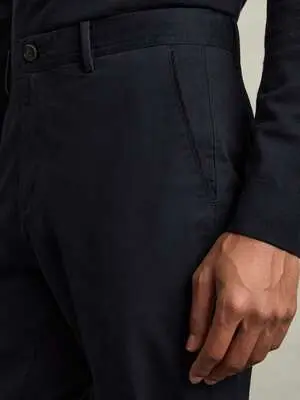 REISS Pitch Washed-cotton Slim-fit Chinos