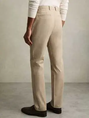 REISS Pitch Washed-cotton Slim-fit Chinos