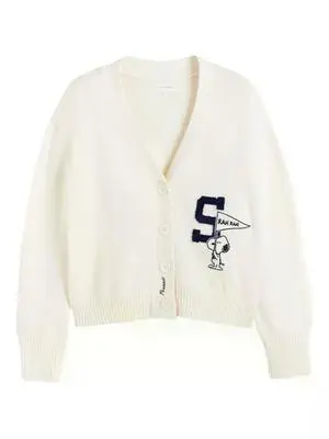 Chinti & Parker X Peanuts Snoopy Varsity Cardigan - Neutrals
