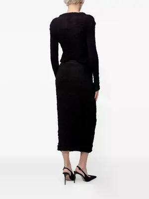 BOSS Textured Panelled Midi Skirt