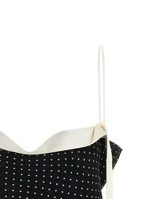 TOM FORD Polka Dot Tuxedo Band Top - Black