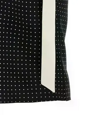 TOM FORD Polka Dot Tuxedo Band Top - Black