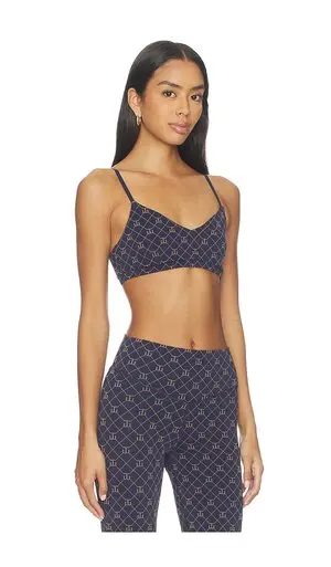 The Upside Ezra Ballet Sports Bra In Navy - Geo