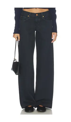 SLVRLAKE Lexi Wide Leg Jeans - Washed Black