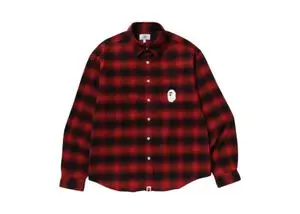 A BATHING APE Block Check Relaxed Fit Shirt