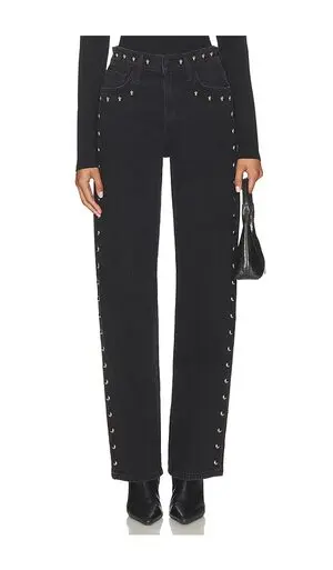 Joe's Jeans The Margot Studded Straight Leg Jeans - Chic Shadow
