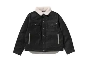 A BATHING APE Down Wide Denim Jacket - Black