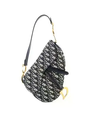 Dior Saddle Handbag Oblique Canvas Medium - Blue