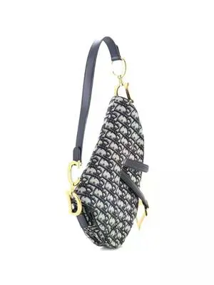 Dior Saddle Handbag Oblique Canvas Medium - Blue