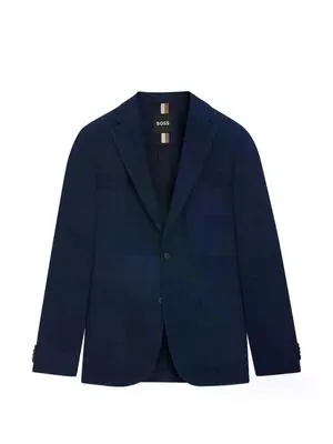 BOSS Checked Suit Jacket - Blue