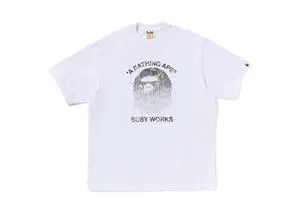 A BATHING APE Abc Camo Fade Ape Head Relaxed Fit Tee Shirt - White